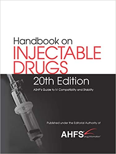 HANDBOOK ON INJECTABLE DRUGS 20 ED.